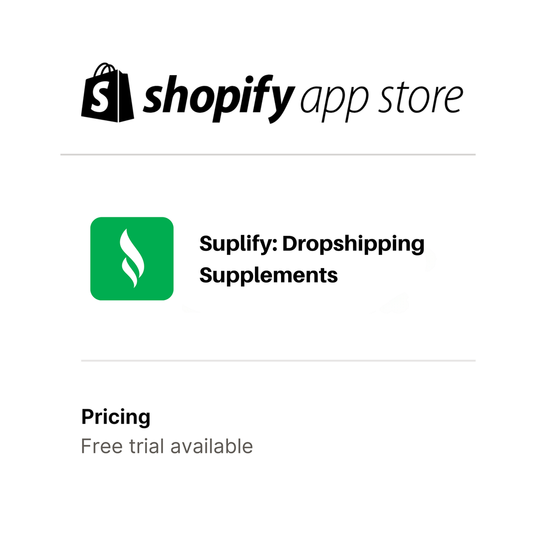 Suplify: Dropshipping Private Label Supplements